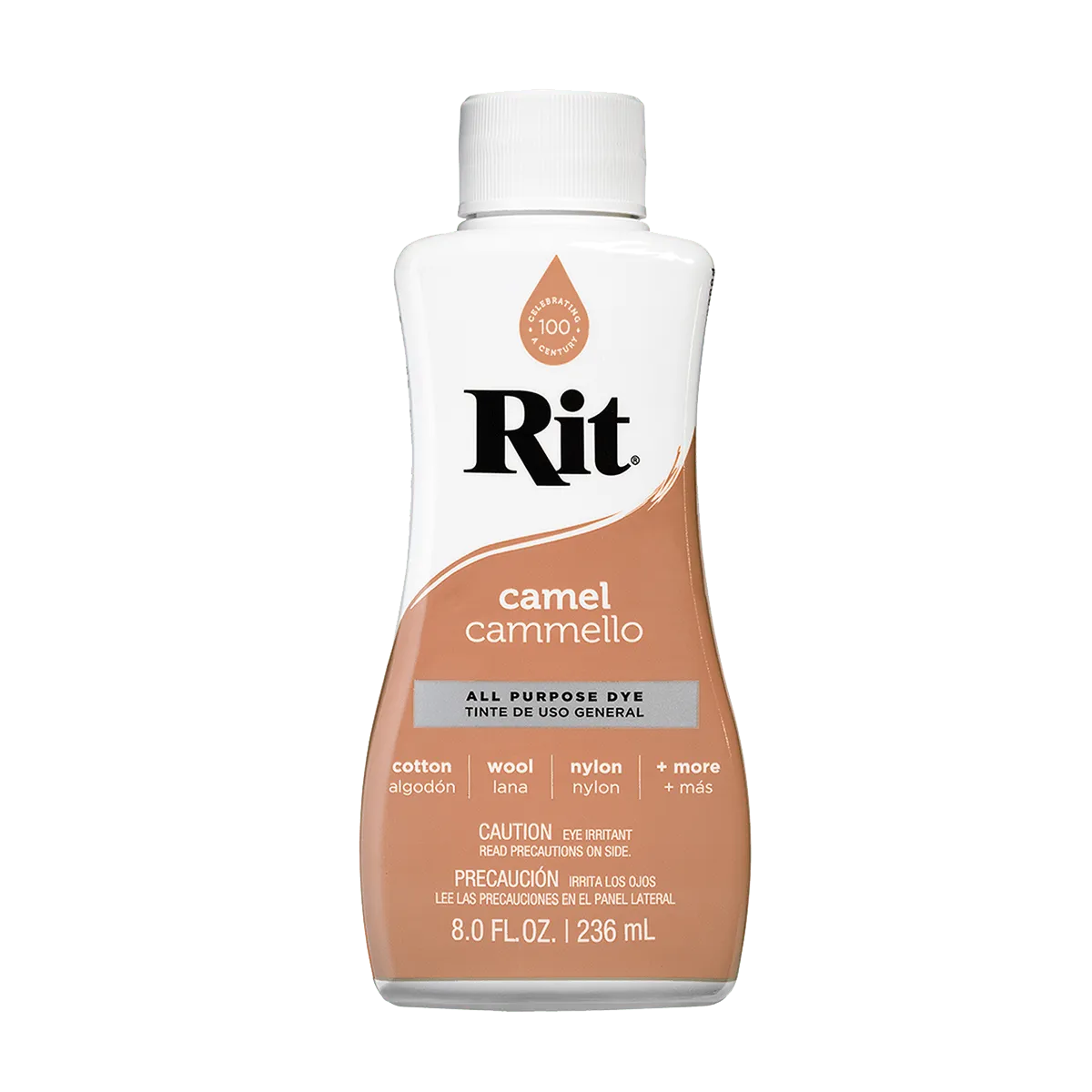 RIT DYE All-Purpose Liquid Dye 8oz CAMEL / KAMELOWY uniwersalny barwnik ...