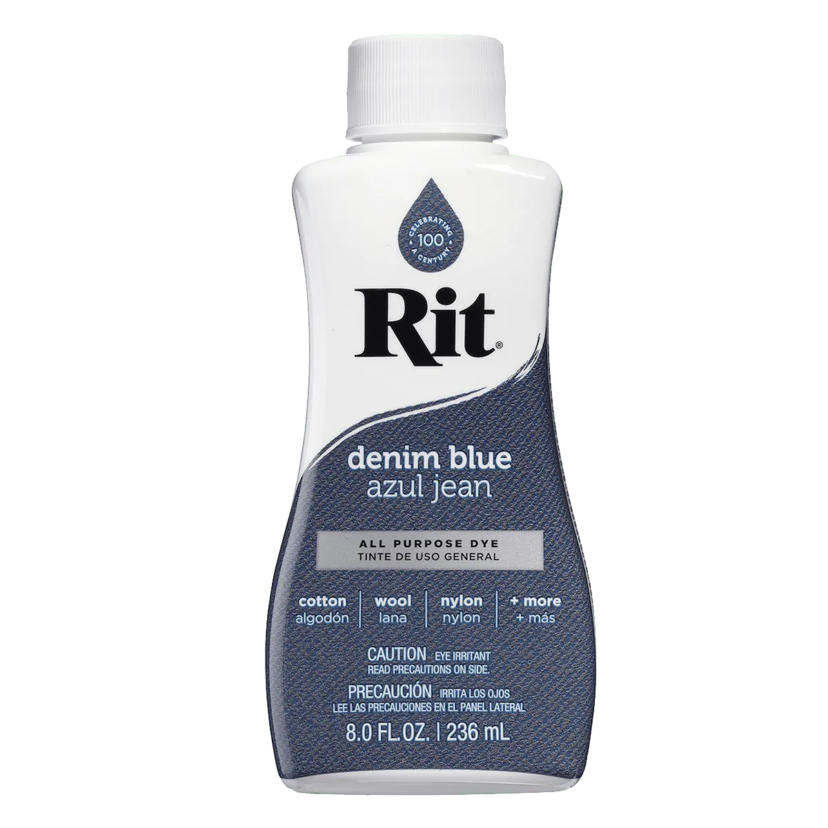 RIT DYE All-Purpose Liquid Dye 8oz DENIM BLUE / DŻINSOWY NIEBIESKI ...