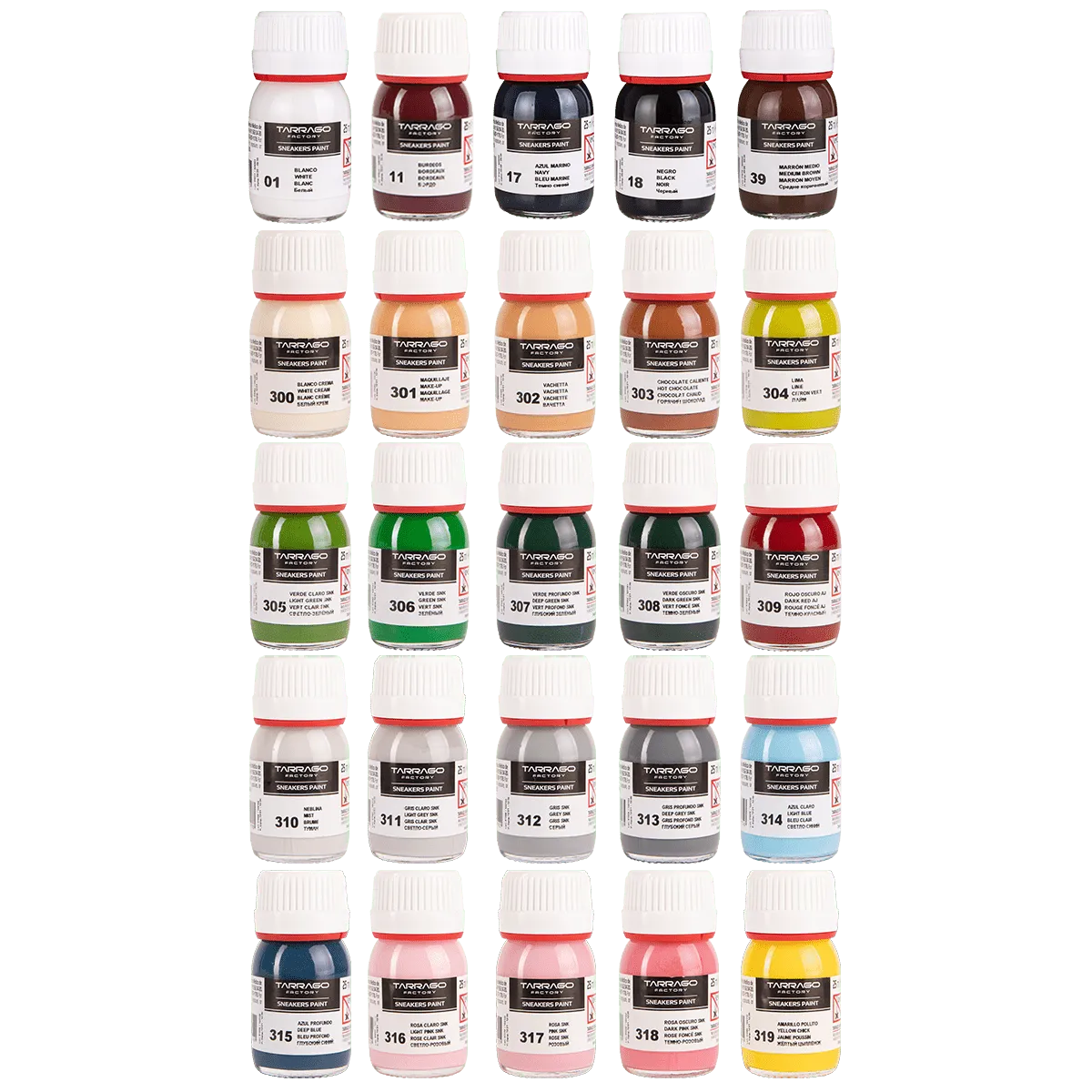 TARRAGO Sneakers Paint Standard Colors 5x25ml / Zestaw 5 farb ...