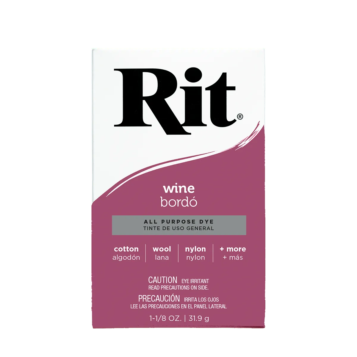 RIT DYE All-Purpose Powder Dye 1.125oz WINE / BORDOWY uniwersalny ...