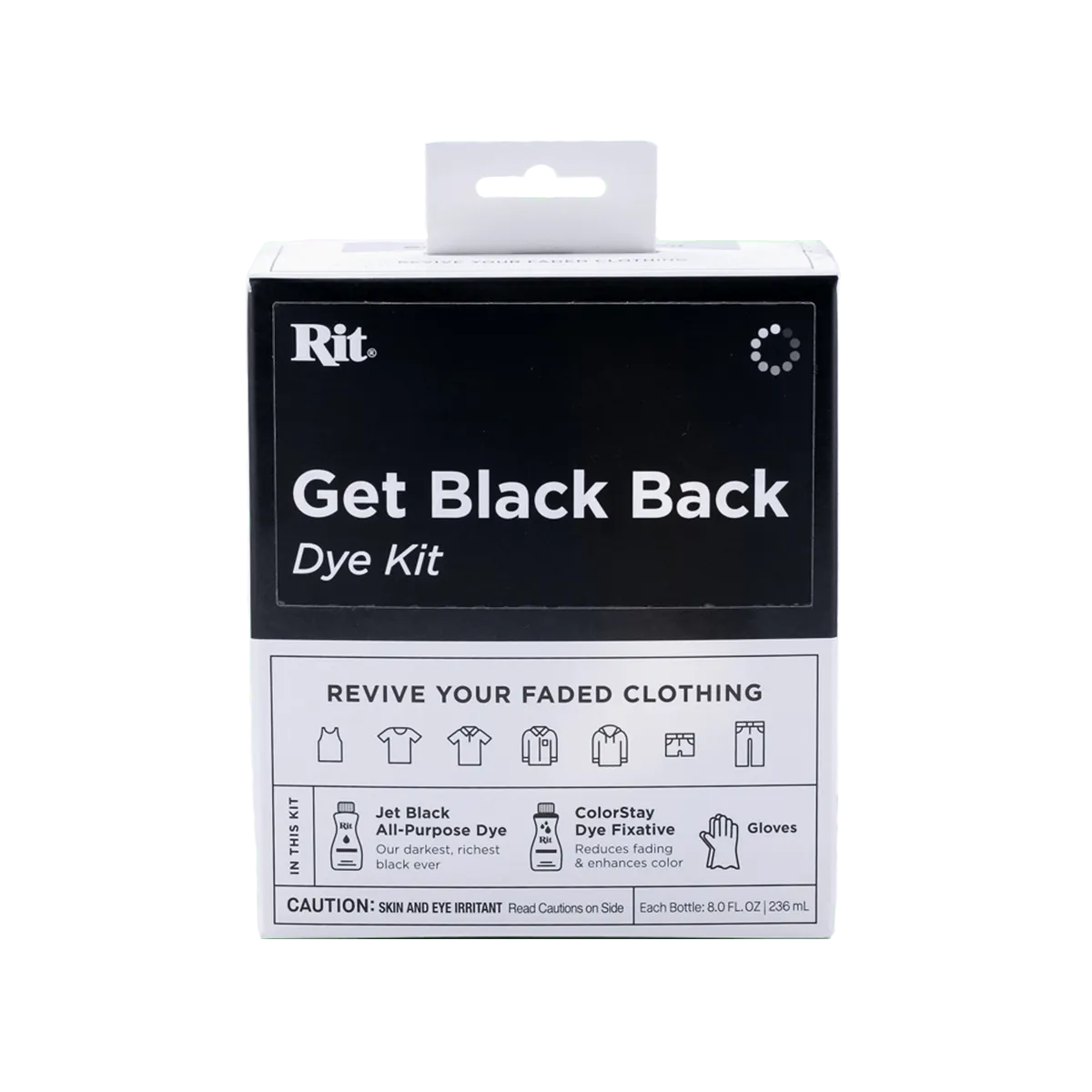 RIT DYE Get BLACK Back Dye Kit 2x 8oz + Gloves / Zestaw do barwienia ...