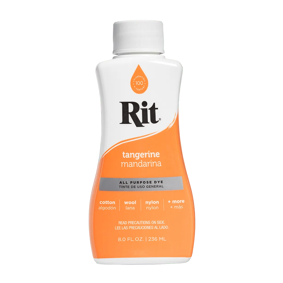 RIT DYE All-Purpose Liquid Dye 8oz TANGERINE / MANDARYNKOWY uniwersalny ...